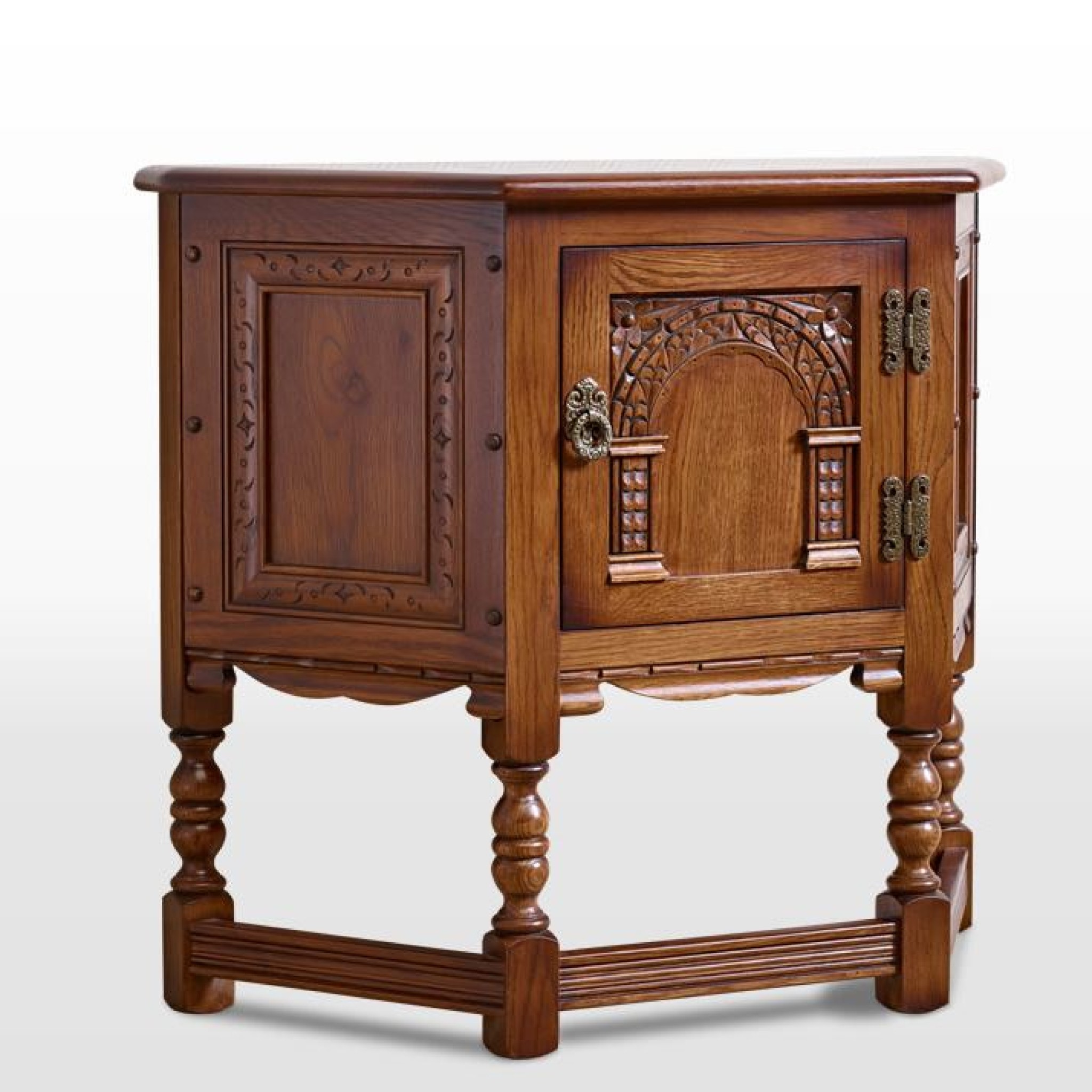 1434 Canted Pedestal Table - Old Charm Furniture - Wood Bros